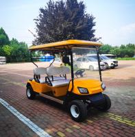 China Logo Printing Customized 4 Seater Golf Cart 60 Volt Battery Powered Electric Golf  Cart for sale