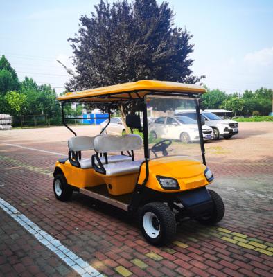 China Logo Printing Customized 4 Seater Golf Cart 60 Volt Battery Powered Electric Golf  Cart for sale