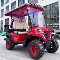 China Red Modern 4 Seater Golf Cart for Family Outings and Group Tours Ground clearance 235mm for sale
