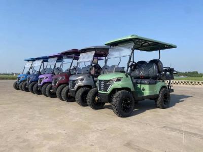 China High-Resilience Leather Seats 6-Seater Electric Golf Cart Independent Suspension Large Screen LED Lights for sale