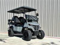 China Lead Grey 4 Seater Electric Golf Cart Premium Seats 14 Inch Off-Road Tires 72v Lithium Battery for sale