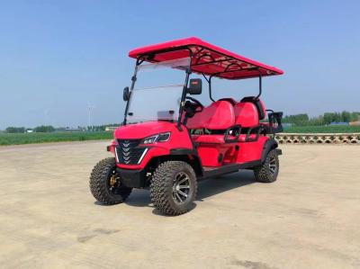 China Rose Pink 4+2 Seat Electric Golf Cart 4kw Off-Road Model for sale