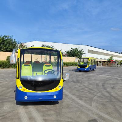 China New Style Sightseeing Bus Car Electric Buggy 14 Seats Mini Bus Without Door 7.5kw 72V for sale
