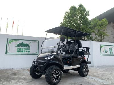 China Black Cool Luxury Electric Golf Cart – An Eco-Friendly And Stylish Transportation Solution For Golf Courses Resorts And Communities Featuring A Sleek Design Comfortable Seating for sale