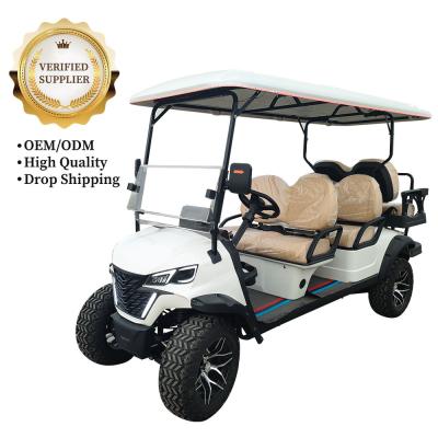 China Manual Transmission New Design 4 Seater Golf Cart Electrical Power Steering Off-Road With Storage Box Made China for sale