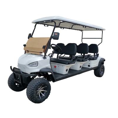 China 72V 5KW AC System 12 Inch Tire Electric Golf Buggy 6 passenger Lifted Golf Cart for sale