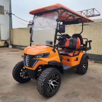 China Vibrant Orange China Electric Off-Road Golf Cart KK2+2 Seats For Family Outing for sale