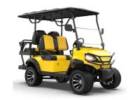 China ODM / OEM Lively Yellow Four-Seater Cross-Country High-Capacity Electric Golf Cart CE Certification for sale