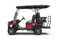 China Low Profile Burgundy Color Luxury And Noble Electric 4-Seater Golf Cart 72v Lithium Battery Off-Road Tires Can Conquer All Kinds Of Rugged Roads for sale