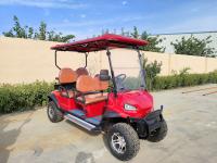 China Red 4-Seater Electric Golf Cart with Optional Off-Road Tires Customizable LOGO CE Certification and Two- 1100kg Rated Load for sale