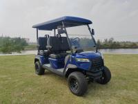 China Deep Blue Four Seater Golf Cart Luxurious Comfortable Perfect For Outdoor Leisure for sale