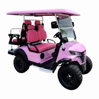 China Custom Pink Off Road Lithium 72V Luxury Utility Hunting Golf Cart 4 Seater for sale