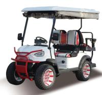 China Classic Red And White Color 2+2 Lithium Battery Electric Golf Cart Supports Customization CE Certification for sale
