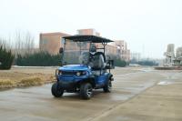 China Blue 2+2 Seat Luxury Electric Golf Cart Customized Color And LOGO With Lithium Battery For Various Scenarios Such As Scenic Spots And Club for sale