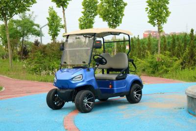 China Blue 2 Seater Electric Golf Cart Lead Acid Battery Lithium Battery Support Customized Color And LOGO for sale