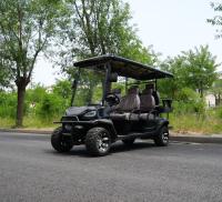 China Luxury High-End Black 4+2 Seater Lithium Battery Off-Road Electric Golf Cart Supports Customization for sale