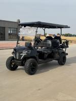China 4+2-Seater Black Electric Off-Road Luxury Golf Cart Lithium Battery Equipped With 14-Inch Off-Road Tires for sale
