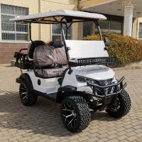 China 2+2-Seater Luxury Classic White Electric Golf Cart With High Horsepower 14-Inch Off-Road Tires Lithium Battery for sale
