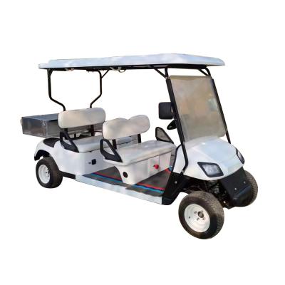 China Multi-Purpose 4 Seats Golf Cart With Rear Box With Aluminum Body And Multiple Color Options for sale