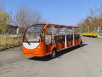 China 23-Seat Doorless Electric Sightseeing Bus Lithium Battery Lead-Acid Battery Can Be Customized With Color And LOGO for sale