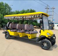 China Yellow 8-Seater Electric Golf Cart With Customizable Color And LOGO Perfect For Luggage Delivery At Weddings Or Airports for sale