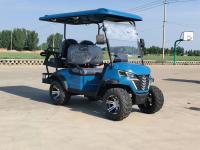 China 2+2 High End Luxury Blue Electric Golf Cart Lithium Battery With Customizable Color And LOGO for sale