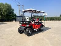 China 4 Seater Classic Red Electric Golf Car Customized Custom Colors And Logos With Lithium Battery for sale