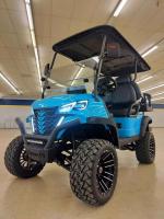 China 2+2 Classic Off-road Model Blue Electric Golf Cart Lithium Battery With Customizable Color And LOGO for sale
