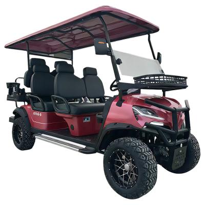 China 6-Seater Off-Road Electric Golf Cart with Lifted Suspension All-Terrain Tires for sale