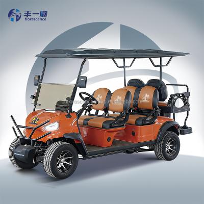 China Factory Direct 6 Seater Electric Golf cart with Lithium Battery Disc Brake for Passenger Transport for sale