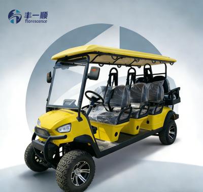China New Style Eight-Seater Electric Golf Cart with 5kW AC Motor and Dual Battery Options for Resorts and Campuses for sale