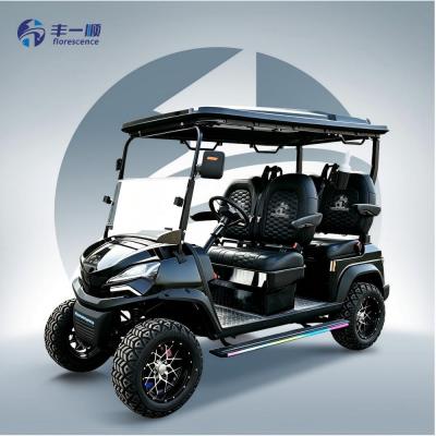 China Black 4 Seater Luxury Electric Golf Cart Premium Shuttle for Hotel & Resort for sale
