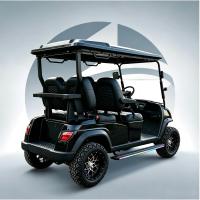 China Black 4 Seater Luxury Electric Golf Cart Premium Shuttle for Hotel & Resort for sale