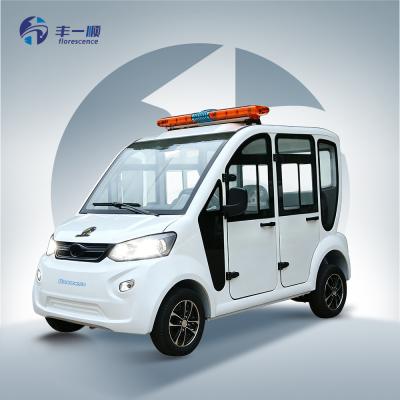 China 60V 5-Seater Enclosed Electric Patrol Car with Air Conditioner and Patrol Light Bar for sale