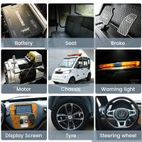 China 60V 5-Seater Enclosed Electric Patrol Car with Air Conditioner and Patrol Light Bar for sale