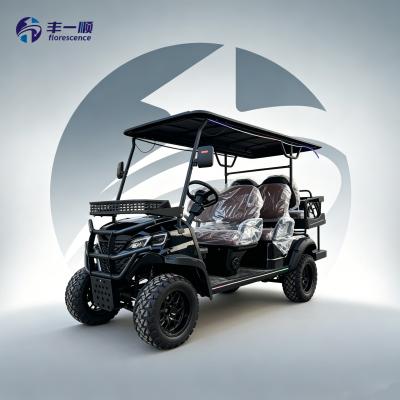 China Luxury 6 Seater Golf Cart Featuring Comfortable Leather Seats Spacious Interior and Powerful Electric Drive for Extended for sale