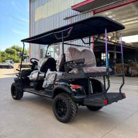 China Luxury 6 Seater Golf Cart Featuring Comfortable Leather Seats Spacious Interior and Powerful Electric Drive for Extended for sale