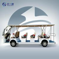 China 14 Seater Low Speed Electric Sightseeing Bus with Open Doorless and Closed Enclosed Versions for sale