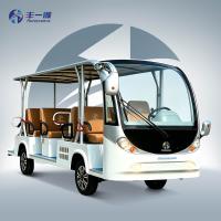 China 14 Seater Low Speed Electric Sightseeing Bus with Open Doorless and Closed Enclosed Versions for sale