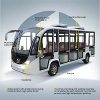 China Factory 14 Seat Low Speed Enclosed Sightseeing Mini Bus Electric Tourist Shuttle with Full Window Doors for sale