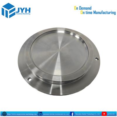 China Precision CNC Machined Stainless Steel Circular Plate Cover ±0.005mm Tolerance for sale