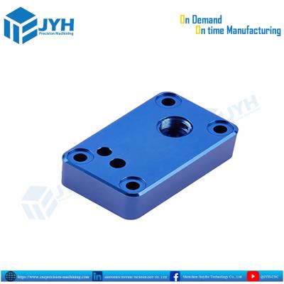 China CNC Machined Blue Anodized Aluminum Parts 6061 7075 Precision ±0.005mm Tolerance for sale