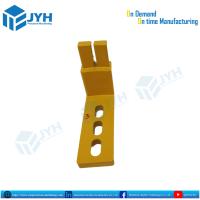 China RAL 1004 Powder Coated CNC Machined Parts 60-120um Corrosion Resistant Golden Yellow for sale