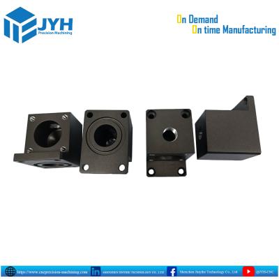 China Custom CNC Machined Aluminum Support Bracket with Flanged Bore 6061 7075 for sale