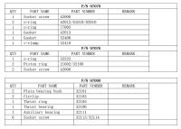 China ABB TPS48E01 Turbocharger Service Kit Turbocharger Repair Kit 97070 97076 97080 for sale