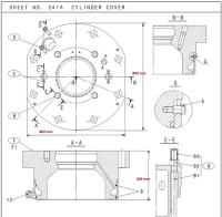 China 6S50MC-C Engine Cylinder Cover , Cylinder Head Cover For MITSUI / MAN B&W for sale