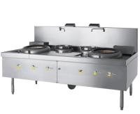 China Silk Road Eco Friendly Marine Kitchen Equipment / Gas Fired Binocular Frying Furnace for sale