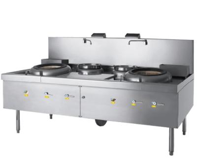 China Silk Road Eco Friendly Marine Kitchen Equipment / Gas Fired Binocular Frying Furnace for sale