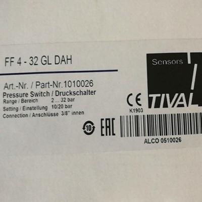 China TIVAL Pressure Switch FF4-32GL DAH High Repeatability Marine Electrical Equipment for sale