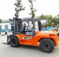 China FD100 Counterweight  IC Diesel Powered Forklift 10000kg 10 Ton Loading Weight for sale